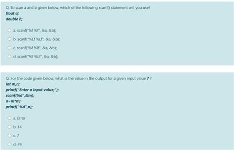 solved q consider the following variable declarations and