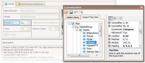 optionscustomizationform showpropertygrid property winforms controls
