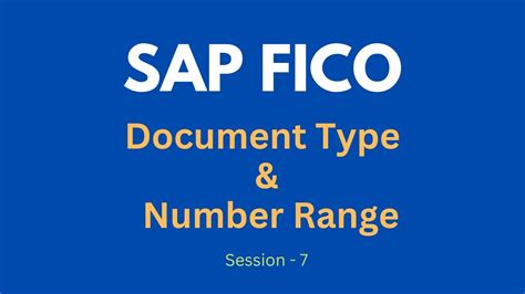 document type and number range in sap fico tutorial sap fico gl