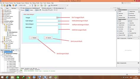 membuat form master data kategori dengan java netbeans