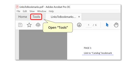 adding links to bookmark actions using javascript in adobe acrobat