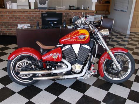 2000 Victory V92 Custom Bobber Wide Tire Kit Custom Flames 13000