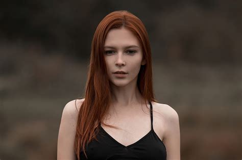 2560x1700 Anna Telysheva Redhead Black Dress 4k Chromebook Pixel Hd 4k