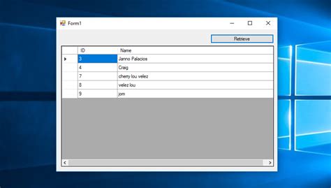 retrieving data in mysql database using datareader in vb