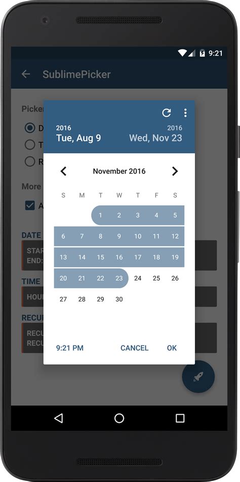 the android arsenal date and time pickers sublimepicker