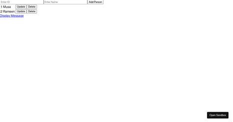codepen with react forked codesandbox