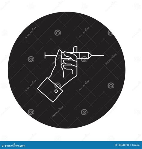 Injections Black Vector Concept Icon Injections Flat Illustration