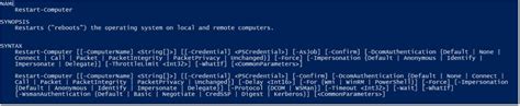 reboot with the restart computer powershell cmdlet 4sysops