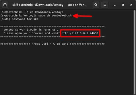 create bootable usb drive with ventoy webui in linux ostechnix