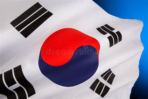 Flagge Von Südkorea Stockbild Bild Von Emblem Markierungsfahnen