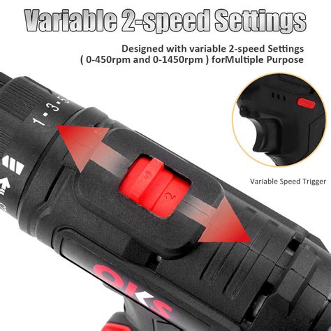 20v Electric Drill 3 8 Power Cordless Screwdriver 31pcs Drill Set With