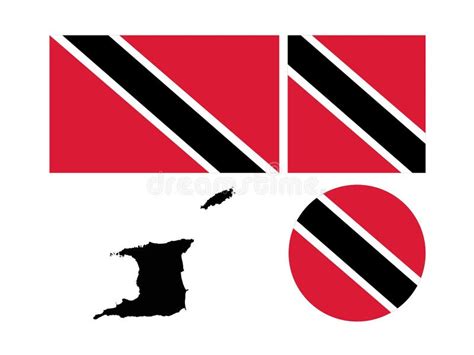 Trinidad And Tobago Flag And Map Republic Of Trinidad And Tobago