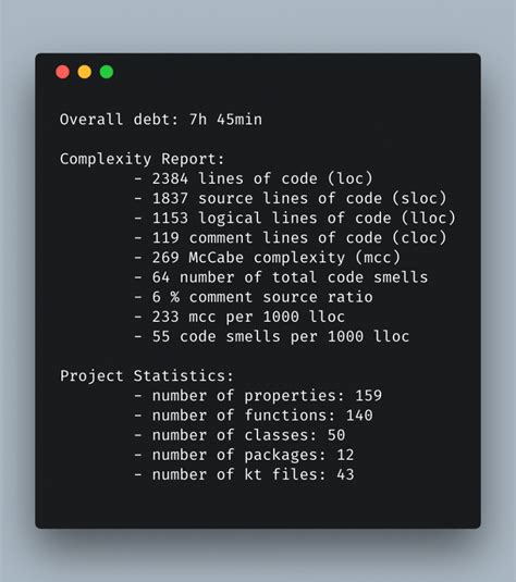 investigate method count and code analysis in android kotlin project