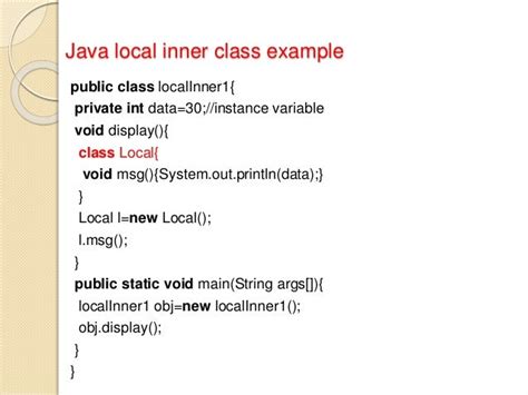 inner classes in java
