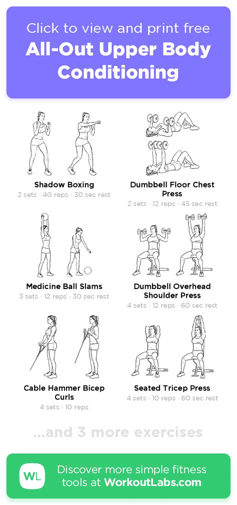 5 Day Upper Body Dumbbell Workout Plan Pdf For Beginner Fitness And