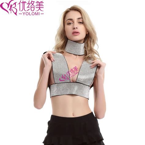 Rhinestone Choker Necklace Bra Chain Body Jewelry Harness Body Chain