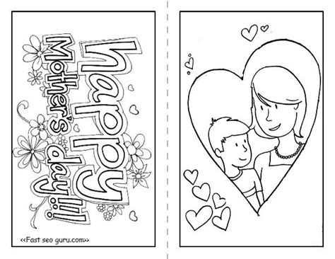 Printable Mothers Day Cards To Color