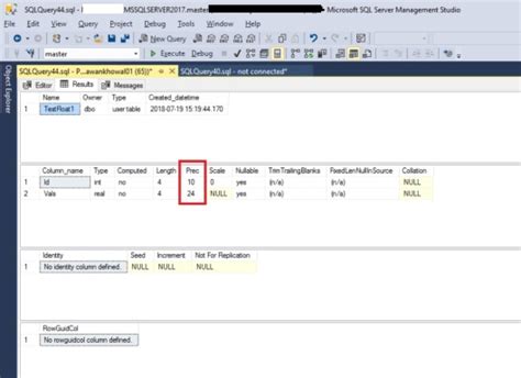 sql server have you ever gave length in the float data