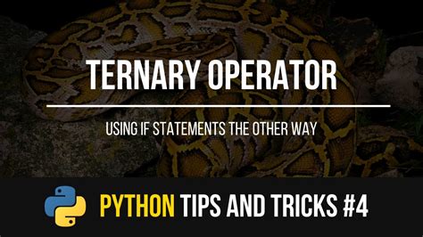 ternary operator python tips and tricks 4 youtube