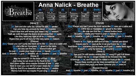 Anna Nalick Breathe [backing Track] [guitar Chords And Lyrics] Youtube