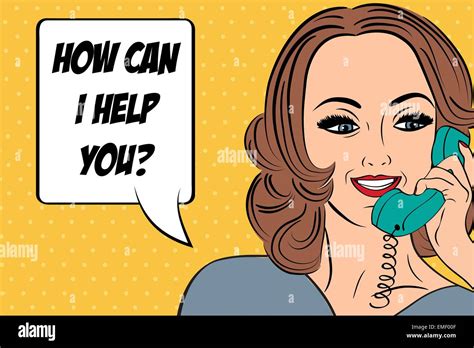 Pop Art Retro Woman In Comics Style Talking On The Phone Stock Vector