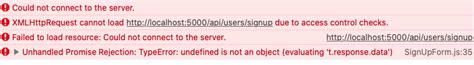 node js xmlrequest cannot load localhost 5000 api users