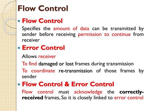 ppt data link layer flow and error control powerpoint presentation