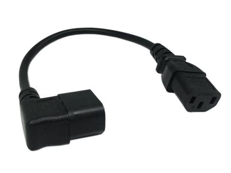 2 Pack Iec 320 90 Degree C14 3 Pin Male To C13 Female Pdu Power