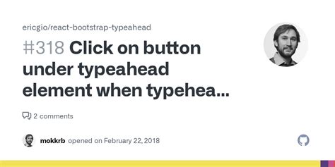 click on button under typeahead element when typehead is selected