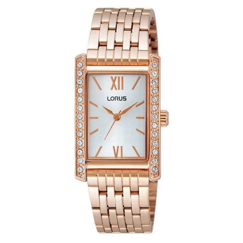 Lorus Ladies Lorus Just Sparkle Rose Gold Stainless Steel Bracelet Watch