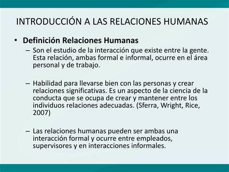 Ppt Introducción A Las Relaciones Humanas Unidad 1 Powerpoint