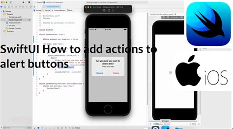 swiftui how to add actions to alert buttons tutorial101