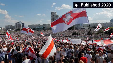 Belarus Protests Eclipse Rally In Defense Of Defiant Leader The New
