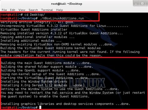correct way to install virtualbox guest additions packages on kali