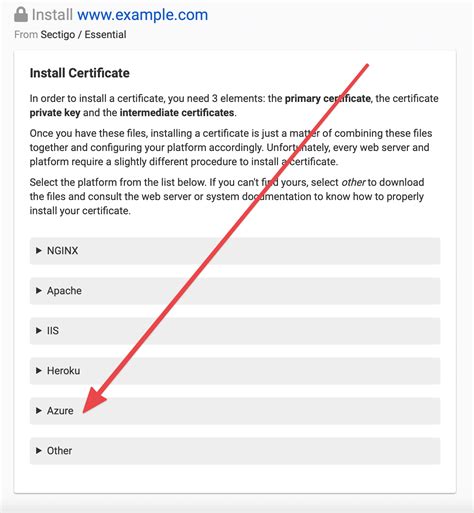 ssl certificates with microsoft azure dnsimple help