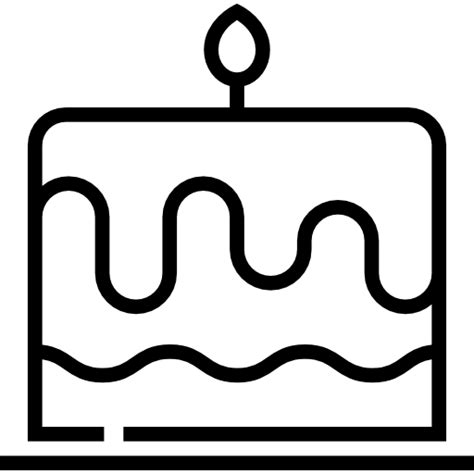 Icono De Pastel De Cumpleaños Detailed Straight Lineal