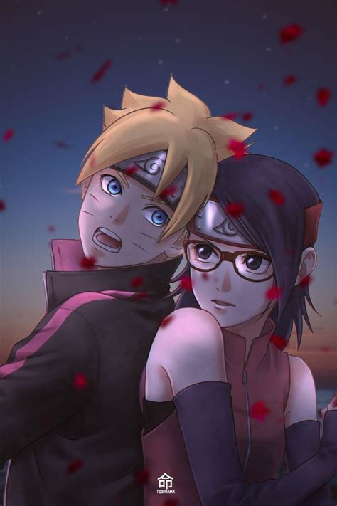Borusara 🥰 Boruto And Sarada Uzumaki Boruto Naruto Shippuden Anime