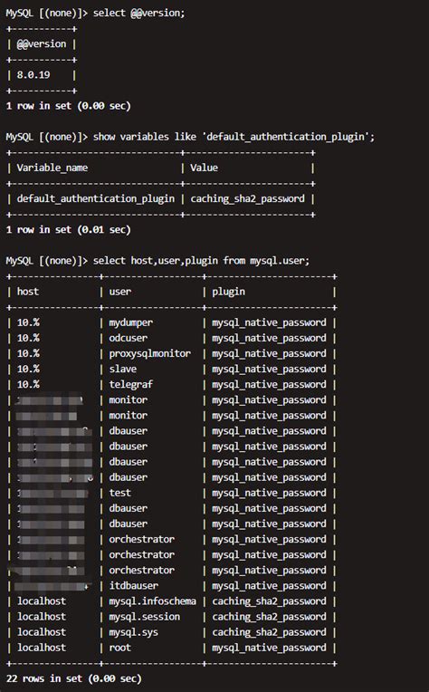 [solved] mysql error 2059 hy000 authentication plugin ‘caching sha2