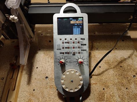 grbl hand held controller with jog wheel dro and built in sender
