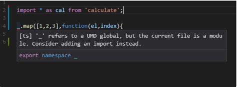 javascript typescript shows error when importing something stack