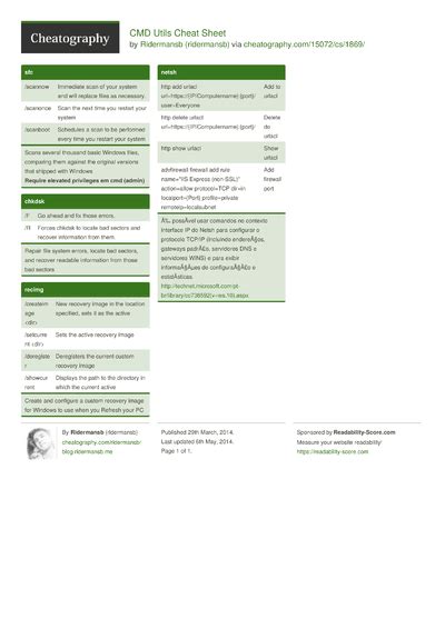 terminal tips cheat sheet by ridermansb download free from