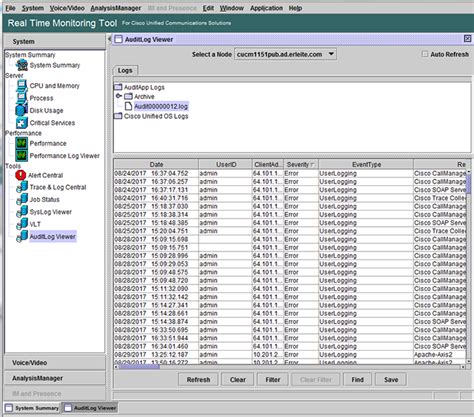 configurar la herramienta de supervisión en tiempo real para auditar la