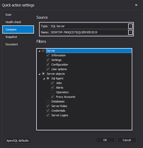configure and execute quick actions in sql manage instance