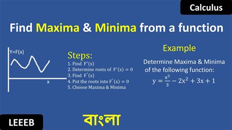 maxima and minima bangla tutorial find maxima and minima from a