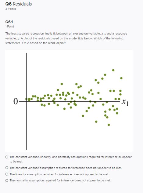 solved q6 residuals 3 points q6 1 1 point the least squares