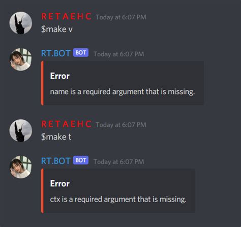 python ctx is a required argument that is missing discrd py stack
