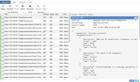 inspecting kubectl traffic with mitmproxy