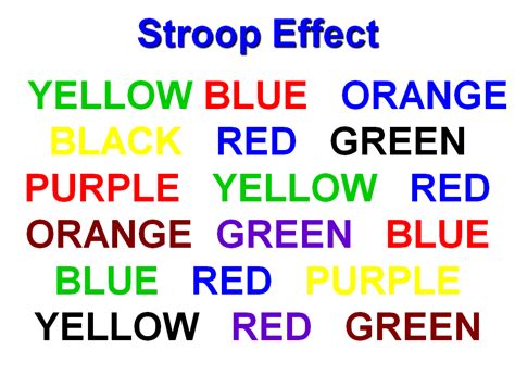 Brain Teaser Stroop Effect