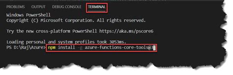 azure functions core version how to create azure