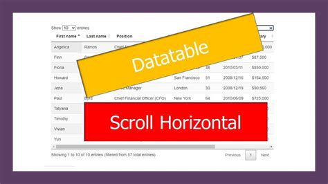 cara mudah buat datatable scroll horizontal boostrap 4 php html